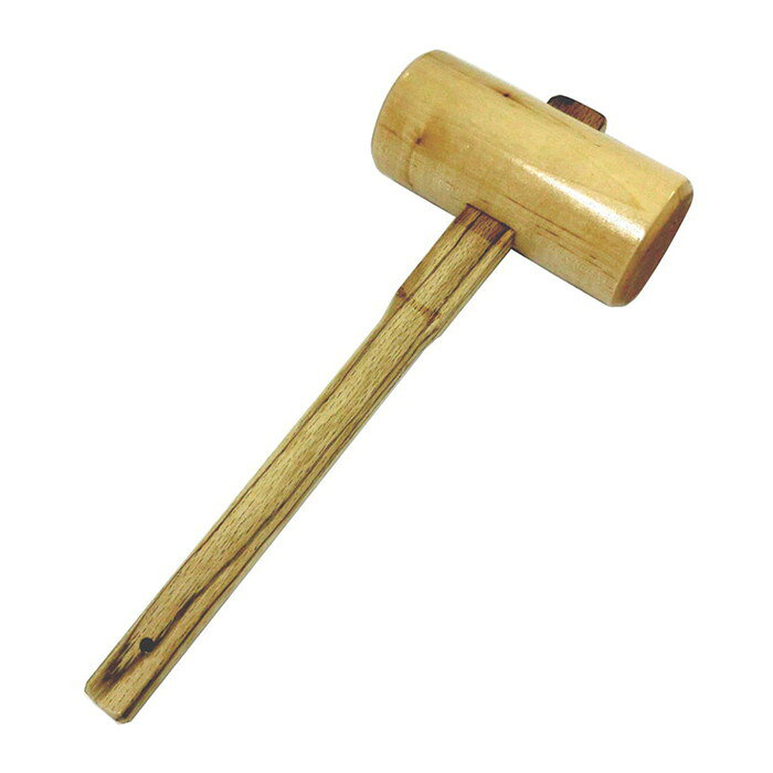 【商品詳細】用途：キズを付けさせたくない物の打撃に頭部（約）：幅160mm×直径75mm柄長（約）：390mm材質頭部：イタヤ材　柄：樫材生産国【送料について】北海道、沖縄、離島は送料を頂きます。