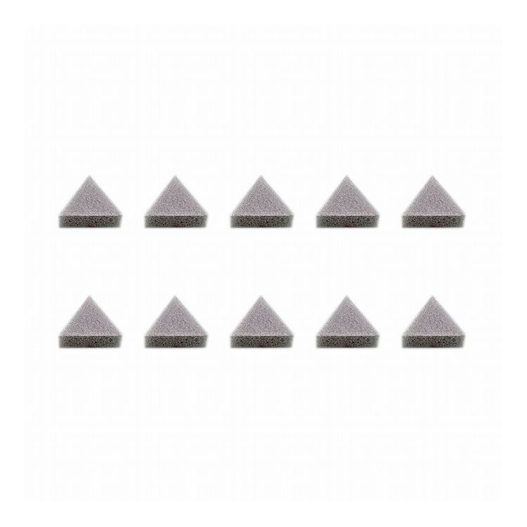 【商品説明】木材、金属、プラスチック、樹脂材の研磨の際にご利用いただく、ペンサンダー用のスポンジ研磨剤です。形状が三角形なので、先端部は細かい場所に、中央部は面の研磨作業に適しています。番手が320〜600番（細目〜極細目）なので、塗装の下...