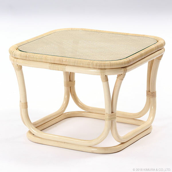 商品サイズ外寸：（幅）55×（奥行）55×（高）40 cm材質ラタン（籐）、天然木、ガラス、ラッカー塗装生産国インドネシア製仕様完成品備考※天然素材を使用している為、大きさ、色味に若干の個体差がございます。商品特徴軽くしなやかで丈夫。ラタン...