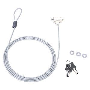 鍵の番号を統一・バラバラに。マスターキー対応。ノートパソコンを守る。商品説明●錠とワイヤーが一体型なので、邪魔になりません。●移動が多い方に最適な着脱簡単タイプです。●取り付けの際、緩みが生じる場合は、付属のスペーサー(3サイズ)を使用して...