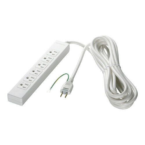 3ピン式電源タップ 6個口タイプ マグネット付 2m ホワイト商品仕様製品タイプ：OAタップ仕様：■プラグ仕様:2ピン(アースコード付)■口数:6個口■スイッチ:なし■外形寸法(幅x高さx奥行):270x26x45mm■質量:約480g■パ...