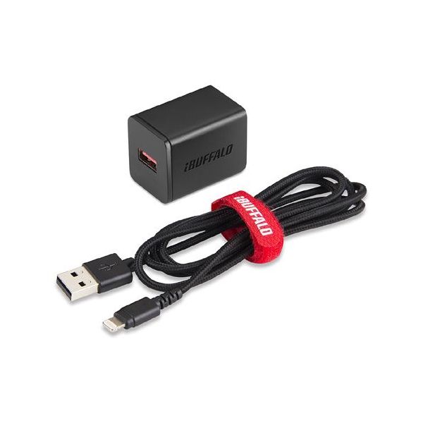 BUFFALO 2.4A-AC Lightning付属 2.0m ブラック BSMPA2404LC2BK2.4A-AC Lightning付属 2.0m ブラック商品仕様製品タイプ：充電器仕様：■対応機種:Lightningコネクターを搭載...