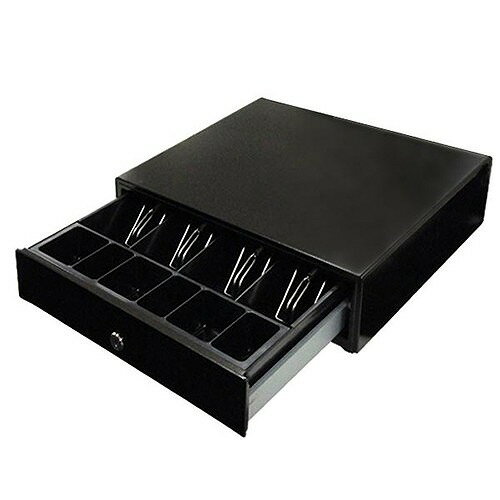 ビジコム 手動開閉式中型キャッシュドロア 4紙幣 6硬貨 黒商品説明フロントパネルをプッシュするとオープンする手動式ドロア●このタイプは電気的な接続がなく、システムや他の機器との組み合わせを選びません！iPadやAndroidタブレットなど...