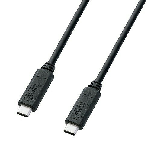 USB Type-CのUSB3.2 Gen2（USB3.1 Gen2）対応ケーブル。PD（3A）対応。USB認証取得品。ブラック・1m。商品説明USB Type-Cポートを持つパソコンやタブレット端末などと、USB機器(USB3.1 Gen...
