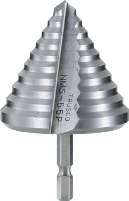 【メーカー型番】NMS-55P【JANコード】4989999557442【ブランド】TRUSCO【特徴】●六角軸で、インパクトドライバーにワンタッチで装着できます。●樹脂材の穴径拡大・修正に、配管仮設・雨樋の穴あけに最適です。●パイプ面への...