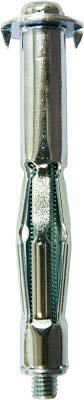 【商品詳細】●ねじの着脱が自在です。●簡単な施工で均一に仕上がります。●中空壁用。●照明器具取付け、音響機器の取り付け、カーテンレール取付けなど。●ねじの呼び:M6●長さ(mm):52●ねじ長さ(mm):58●プレート長さ(mm):-●下穴...