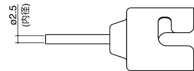 【商品詳細】●工具なしで簡単脱着が可能です。●SMDリワーク●内径(mm):Φ2.5●パーツ名:ノズル●適合ステーション機器：FR810【送料について】北海道、沖縄、離島は送料を頂きます。