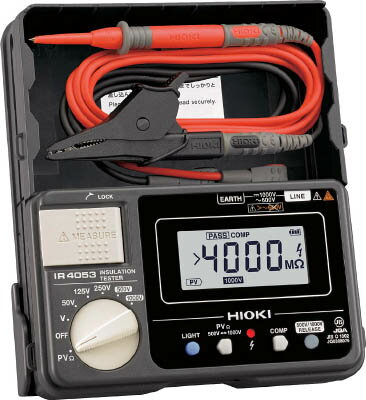 【商品詳細】●太陽光発電システム用の絶縁抵抗計です。●4秒で正確測定が可能です。●短絡させずに正確な測定値が測れます。●PV測定専用ファンクションを搭載しています。●異常時は赤色点灯でお知らせします。●PVΩファンクションでは4秒以内(絶縁...