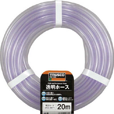 【商品詳細】●流体をしっかり確認できるクリアタイプです。●送排水用。●長さ(m):10●内径(mm):6●外径(mm):8●使用圧力(MPa):0.63●許容曲げ半径(mm以上):34●使用温度範囲:0〜60℃●食品衛生法適合品●色:クリア...