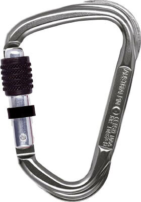 【商品詳細】●登山で使用される非常に頑丈なカラビナです。●メジャーアクシスで2.8kNの破断強度があります。●土建作業など●幅(mm):75●高さ(mm):115●色:シルバー●ロック:スクリューロック●EN12275＋EN362規格適合品...
