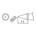 【メーカー型番】T12-WB2【JANコード】4962615017681【ブランド】白光　【特徴】【用途】【仕様】●コテ先名称:0.5WB型●質量(g):10●鉛フリーはんだ対応●適合コテ:FM2027・FM2028●適合ステーション本体:...