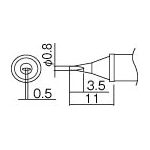 【メーカー型番】T12-WD08【JANコード】4962615017698【ブランド】白光　【特徴】【用途】【仕様】●コテ先名称:0.8WD型●質量(g):10●鉛フリーはんだ対応●適合コテ:FM2027・FM2028●適合ステーション本体...