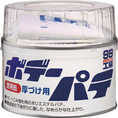 【商品詳細】●短時間で硬化し密着性に優れた、キズ、へこみ埋め用のポリエステルパテです。●補修塗装の下地作りに適した、なめらかな仕上がりです。●保存も可能です。●ヘラ、カクハン棒付です。●自動車ボディのキズ、へこみ埋めなどの補修に。●容量(g...