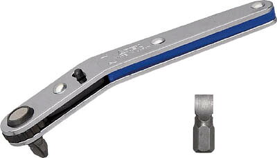 【商品詳細】●超薄型ヘッドでのラチェット機構採用で、より狭い場所での作業に便利です。●マグネット式チャッキングでビットの着脱が簡単にできます。●刃先:[[(+)]]No.2、[[(-)]]6●全長(mm):108●クロム・モリブデン・バナジ...