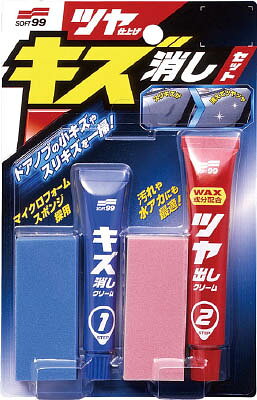 【商品詳細】●ちょっとしたキズ、くすみや汚れの固着など、塗装面のトラブルを手軽に解消できる中細タイプの「キズ消しクリーム」と、極細タイプの「ツヤ出しクリーム」の2種類のセットです。●専用スポンジ付で全塗装色対応です。●塗装表面の小キズ消し、...
