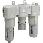 【メーカー型番】C4000-10-W-F【JANコード】4547431017406【ブランド】CKD【特徴】●フィルター・レギュレーター・ルブリケータの3点を一体化した省スペースタイプです。●ボディに圧力計を埋め込み、スッキリしたデザインに...