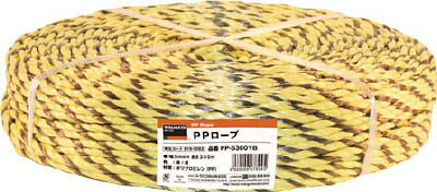 【商品詳細】●トラ柄のPPロープですので梱包だけでなく簡易的にトラロープとしても使用できます。●梱包結束に。●注意喚起用の簡易ロープとして。●色:黄黒●標準幅(mm):6●長さ(m):200●ポリプロピレン（PP）生産国：ベトナム重量：1k...