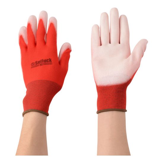 【商品詳細】●ウレタン背抜き加工を施しており、細かな作業に最適です。●紫、緑、赤、黄、青の5色入りです。●園芸など、軽作業。●色：紫、緑、赤、黄、青●サイズ：M●全長(cm)：23.0●手のひら周り(cm)：19.0●中指長さ(cm)：8....