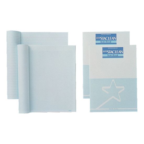 【商品詳細】●100％離解可能な樹脂含浸タイプの無塵紙です。●上質紙と同様に古紙回収出来ます。●クリーンルーム用コピー用紙として。●クリーンルーム用ノート●規格：B5●色：ブルー●タイプ：横罫●サイズ(mm)：182×157●表面抵抗値：1...