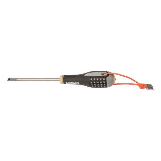 【商品詳細】●カラビナの取り付け用のダイニーマ製紐のついた、高所作業向けドライバーです。●エルゴハンドルにて作業者の疲労を軽減します。●先端形状によりハンドルが色分けされ、ハンドル底部には先端形状がシンボルで記載されており、正しいドライバー...