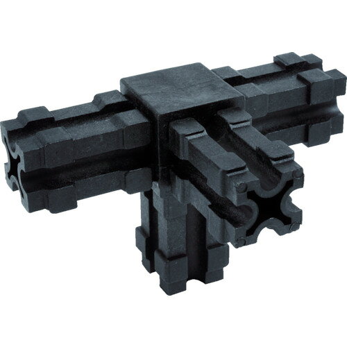 【商品詳細】●25角アルミフレーム用のジョイント部材です。●打ち込み式で樹脂を削りながらはめ込みます。●オリジナルサイズの棚・間仕切りなどの製作に。●幅(mm)：25●高さ(mm)：25●摘要：M8ボルト穴なし●25mm角アルミフレーム用●...