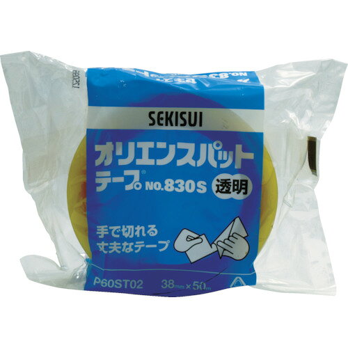 【商品詳細】●手で切断できる、強度に優れたOPPテープです。●ゴム系接着剤を使用していますのでシール性が高く低温環境下にも対応しています。●一般包装用。●色：クリア●幅(mm)：38●長さ(m)：50●厚さ(mm)：0.096●粘着力(N/...