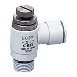 【メーカー型番】SC3W-6-6【JANコード】4547431002396【ブランド】CKD【特徴】●自己消火性樹脂PBTを採用しています。溶接スパッタがかかっても安全です。●チャック力アップです。【用途】【仕様】●適合チューブ外径D(mm...