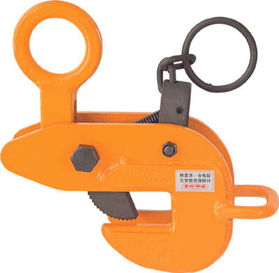 【メーカー型番】HLC0.5U【JANコード】4967521084208【ブランド】スーパー【特徴】●構造用形鋼や平鋼板の横（水平）吊りクランプ（形鋼の長手方向2点吊り）に最適タイプです。●スプリング式締め付けロック機構で、無負荷状態でも、...