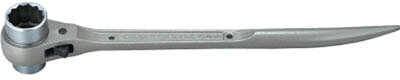 【メーカー型番】RM-19X24N-S【JANコード】4975180385239【ブランド】TOP【特徴】●正逆は切り替え爪式です。●シノが太くて使いやすいラチェットレンチです。●本体、爪共に鍛造品で強度は抜群です。●ソケット部はナットが貫...