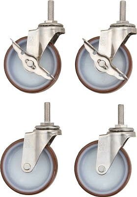 【メーカー型番】CRB-SU100SET【JANコード】4989999127836【ブランド】TRUSCO 　【特徴】【用途】【仕様】●ねじ:M12●軸長(mm):35●車輪幅(mm):28●許容荷重(kgf):61.2●車輪径(mm):1...