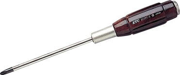 【メーカー型番】D12P2-2【JANコード】4989433817361【ブランド】KTC【特徴】●手に優しい天然木のグリップです。●軸は丸軸です。●軸の材質はCr-Vです。●先端マグネット付です。【用途】●汎用工具【仕様】●刃先:[[（+...
