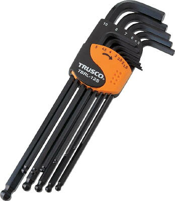 【メーカー型番】TBRL-12S【JANコード】4989999123401【ブランド】TRUSCO 　【特徴】●ホルダが回転でき、各サイズの六角棒レンチの出し入れがしやすいです。●表面処理は黒染め加工です。●硬度はHRC52〜56です。【用...