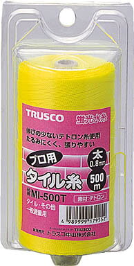 【メーカー型番】MI-500T【JANコード】4989999179552【ブランド】TRUSCO 　【特徴】●伸びの少ないポリエステル糸使用でタイル貼りに最適です。●ディスプレーに便利なフック付ブリスターケース入りです。【用途】●タイルその...