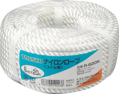 【メーカー型番】R-620N【JANコード】4989999192438【ブランド】TRUSCO 　【特徴】●合成繊維の中で最も強度があり、耐摩擦性、耐熱性に優れています。●伸びがあるため、衝撃吸収性があります。【用途】●安全帯の工具吊り下げ...