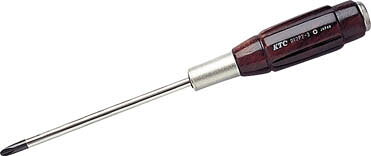 【メーカー型番】D12P2-3【JANコード】4989433817385【ブランド】KTC【特徴】●手に優しい天然木のグリップです。●軸は丸軸です。●軸の材質はCr-Vです。●先端マグネット付です。【用途】●汎用工具【仕様】●刃先:[[（+...
