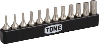 【メーカー型番】BTTH12S【JANコード】4953488293333【ブランド】TONE【特徴】●差込角6.35mmのT型トルクス[[(R)]]ビットセット(いじり防止タイプ)になります。【用途】【仕様】●セット内容(点):12●全長(...
