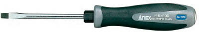 【メーカー型番】1550-6-100【JANコード】4962485340421【ブランド】アネックス 【特徴】●先端形状はカムアウトしにくい構造になっており（プラスはACR[[（R）]]・マイナスはギザ付）、ねじから刃先が浮き上がるのを防止...