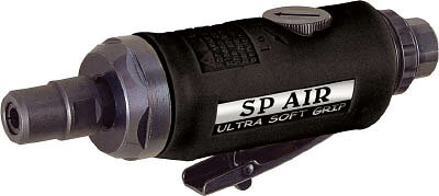 【メーカー型番】SP-7200【JANコード】4545695000332【ブランド】SP　【特徴】●安全ストッパー付スタートレバーを採用しました。●レギュレーターダイヤル付です。【用途】●金型修正用、各種工業部品バリ取り用。●研削作業に最適...