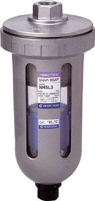 【メーカー型番】NH-5L3【JANコード】4580117341846【ブランド】日本精器【特徴】●フロート内部にマグネットを内蔵させ、磁力により確実にドレンを自動排出させます。●フロート式ですので無駄なエアの消費がありません。●溜まったド...