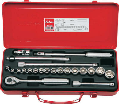 【メーカー型番】3210M【JANコード】4991644234042【ブランド】コーケン【特徴】●あらゆる機械整備に最適なソケットレンチセットです。【用途】【仕様】●差込角(mm):9.5●ソケット内容(mm):3400M-6、7、8、9、...