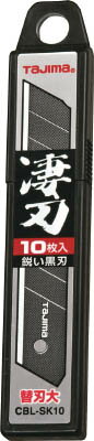 【メーカー型番】CBL-SK10【JANコード】4975364019387【ブランド】タジマ【特徴】●刃カケに強く、切味重視です。【用途】●厚物切断用。【仕様】●全長(mm):134●刃厚(mm):-●刃長(mm)100●質量(g):80【...