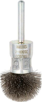 【メーカー型番】35SKH-6【JANコード】4989999149180【ブランド】TRUSCO 　【特徴】●底面方向および、側面方向同時に研磨できます。●自動機、ボール盤など、回転工具に取り付けて使用します。【用途】●各種金属のサビ、汚れ...