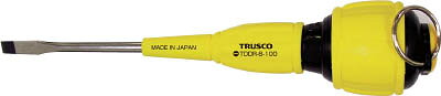 【メーカー型番】TDDR-6-100【JANコード】4989999242201【ブランド】TRUSCO 　【特徴】●廻しやすくからみにくい360度回転機能付きで、高所作業でのドライバーの落下を防ぎます。【用途】【仕様】●刃先:[[（-）]]...