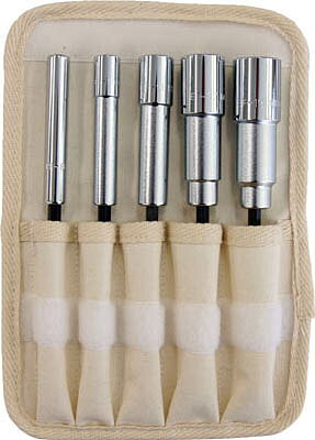 【メーカー型番】TEF-5-SET【JANコード】4989999344455【ブランド】TRUSCO 　【特徴】●使用頻度の高い5サイズをセット組しました。●花形口径は、精度の高いトルク伝達を可能にします。●六角口径に比べボルトナットにスム...