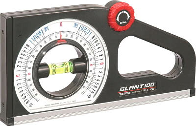 【メーカー型番】SLT-100【JANコード】4975364040831【ブランド】タジマ【特徴】●勾配（角度）測定・勾配（角度）設定、2通りの使い方ができます。●法勾配および角度対照表付です。【用途】●擁壁の施工護岸工事などでの法面の測定...