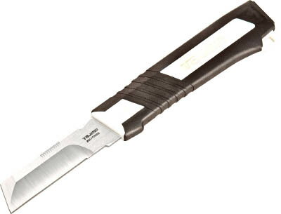 【メーカー型番】DK-TN80【JANコード】4975364162007【ブランド】タジマ【特徴】●VVF線もスムーズに割けるホロー形状刃です。●バリ取り用溝を装備、カットした場所のバリ取りに便利です。●叩けるブレード貫通型です。●ノミのよ...