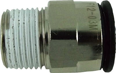 【メーカー型番】F12-03M【JANコード】4537327032644【ブランド】チヨダ【特徴】●PBT樹脂を採用し、スパッタ等の延焼事故を防止。●空気圧汎用型継手では初の軽量化を実現。【用途】【仕様】●適合チューブ外径D(mm):12●...