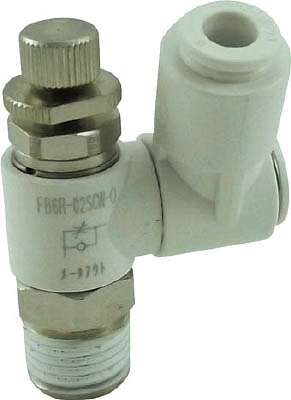 【メーカー型番】FB6R-02SCW-O【JANコード】4537327038196【ブランド】チヨダ【特徴】●難燃性PBT樹脂を標準採用し、溶接環境での事故を防止。●ニードル弁の回転数が多いので、滑らかな速度制御が可能。●軽量化・低コストを...