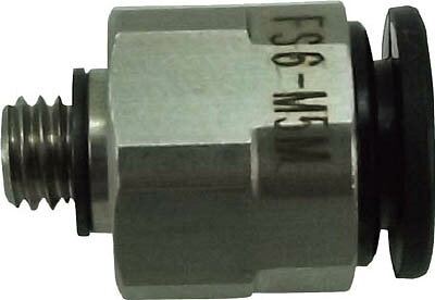 【メーカー型番】FS6-M5M【JANコード】4537327044944【ブランド】チヨダ【特徴】【用途】【仕様】●適合チューブ外径D(mm):6●接続口径:M5×0.8●質量(g):5.7●使用流体:空気、水●流体温度:-5〜60℃(空気...
