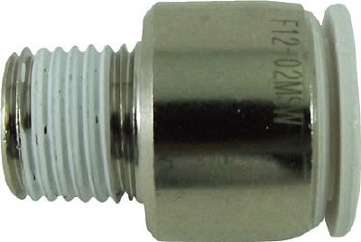 【メーカー型番】F12-02MSW【JANコード】4537327036420【ブランド】チヨダ【特徴】●PBT樹脂を採用し、スパッタ等の延焼事故を防止。●空気圧汎用型継手では初の軽量化を実現。【用途】【仕様】●適合チューブ外径D(mm):1...